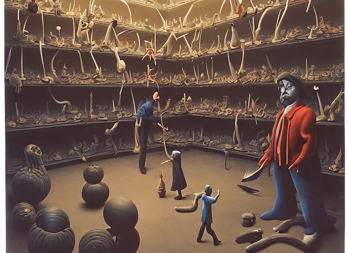 A grumpy man with a knife in his hand stands in a toy | Stable ...