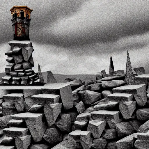 A Tapered Stone Monument with sharp edges Points to | Stable Diffusion ...