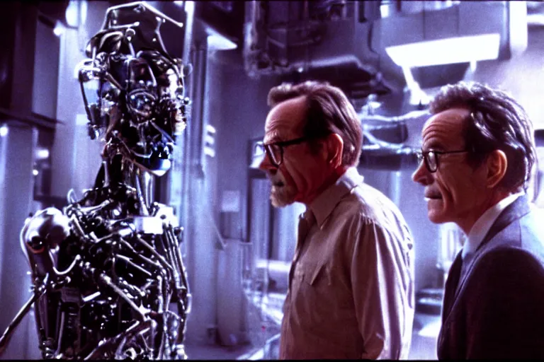 film still of bryan cranston and a cybernetic creature | Stable ...