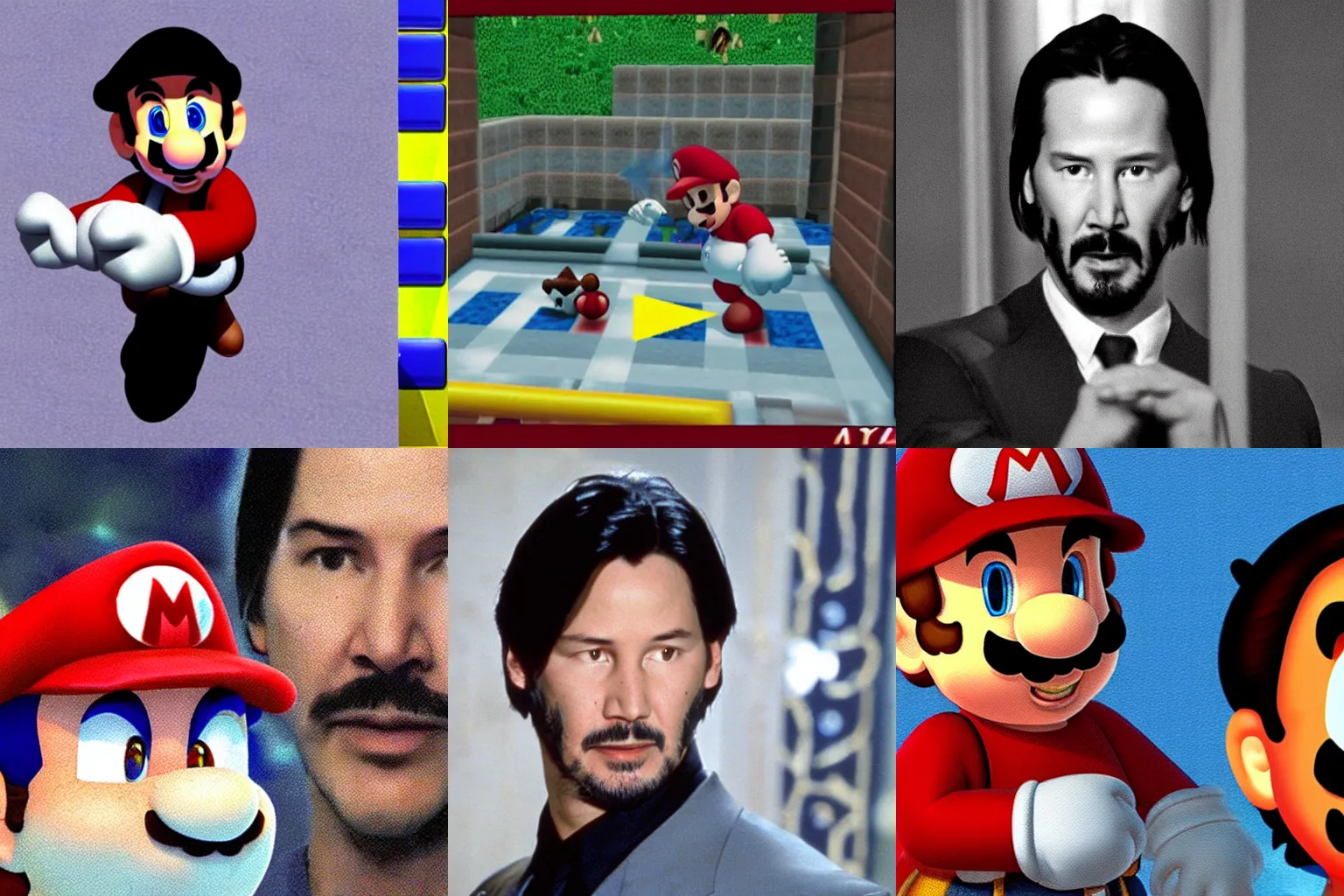 keanu reeves in super mario 64 | Stable Diffusion