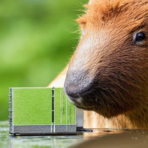 photo of a capybara eating a nvidia gpu, nature | Stable Diffusion ...