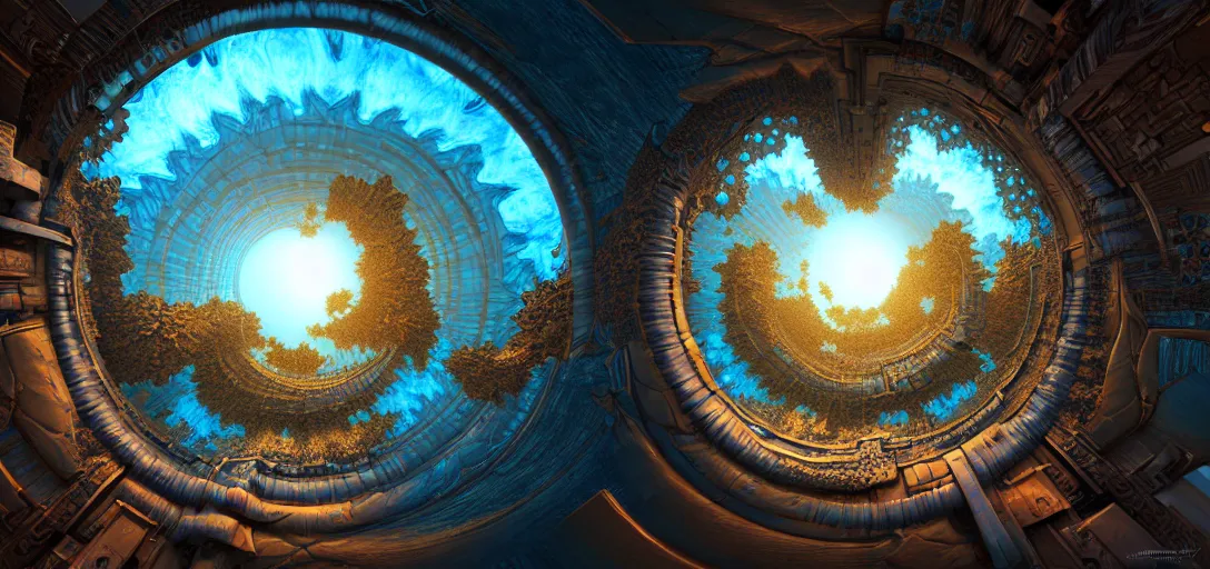 fractal mandelbulb cityscape, glowing portal, visual | Stable Diffusion ...