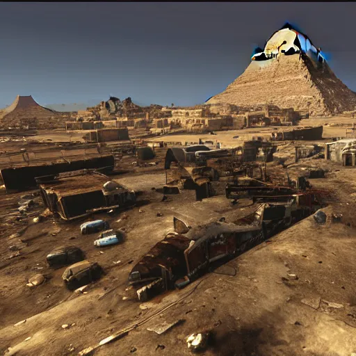Pyramids of Giza in ruins post-nuclear war in Fallout | Stable ...