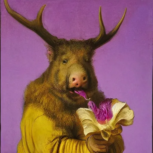 painting by rembrandt, highly detailed, purple ancient | Stable ...