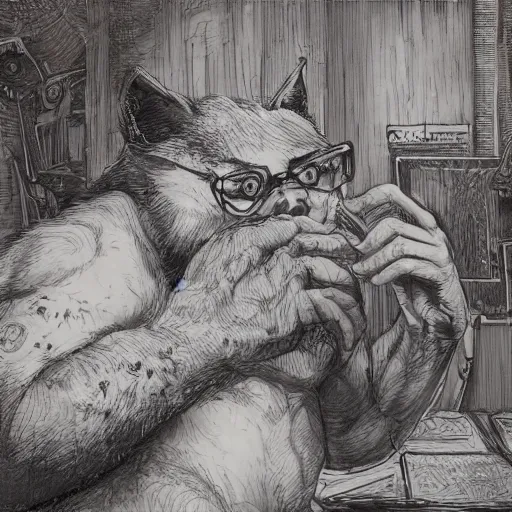 lemure demon detailed micron drawing illustrated by | Stable Diffusion