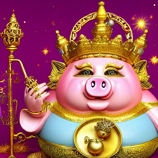 Piggy deity, fat figure, Cute, adorable, elegant, | Stable Diffusion ...