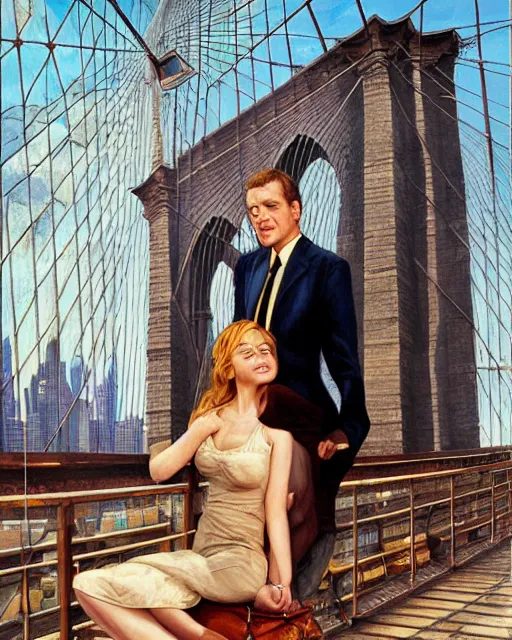 tuesday weld visits the brooklyn bridge by francine | Stable Diffusion ...