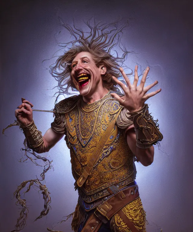 hyperrealistic mixed media painting of a laughing male | Stable ...