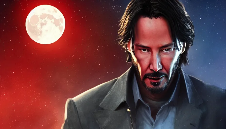 Keanu Reeves Shoot at the moon ,featured in cinematic, | Stable ...