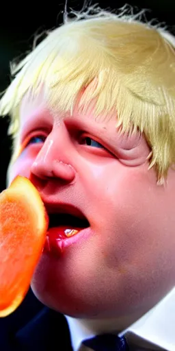 wax boris johnson crying and eating sandwich, melting | Stable ...
