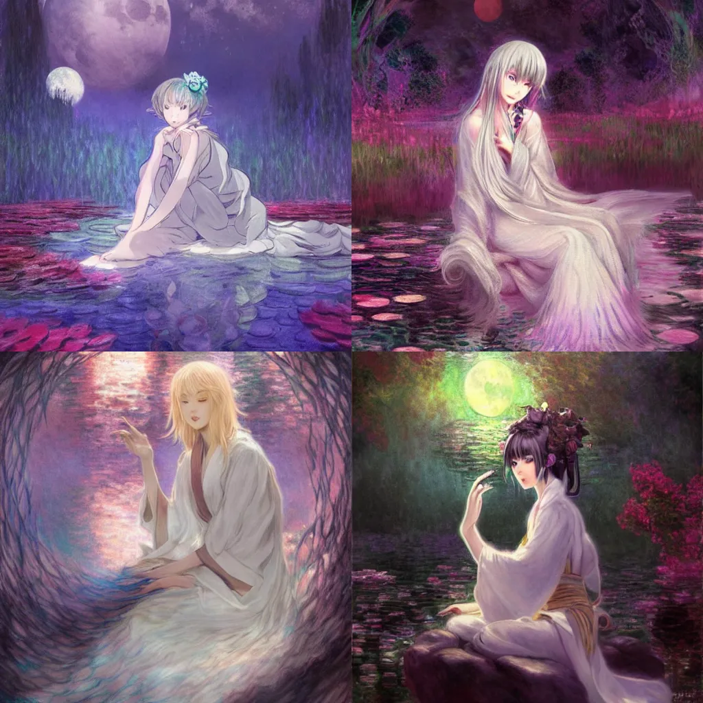 whimsical, anime mystical goddess with professional | Stable Diffusion