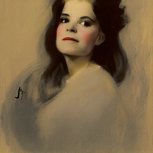 a very detailed portrait of France Gall by John Singer | Stable Diffusion