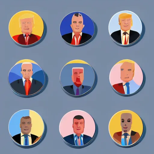 vector icon pack for donald trump, high quality vector | Stable ...