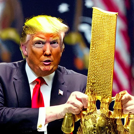 donald trump, donald trump wearing knights armor, | Stable Diffusion ...
