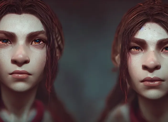 Beautiful art portrait of a bearded female dwarf | Stable Diffusion