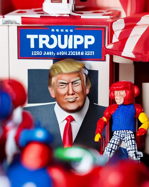 box of the toy of donald trump as an action figure, | Stable Diffusion ...