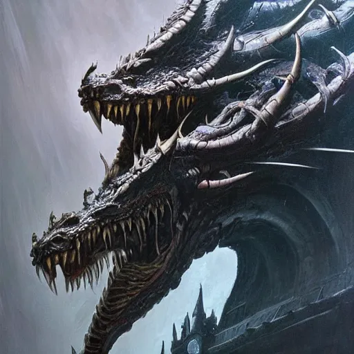 Rotten wyrm dragon with face of Nicolas Cage, dark | Stable Diffusion