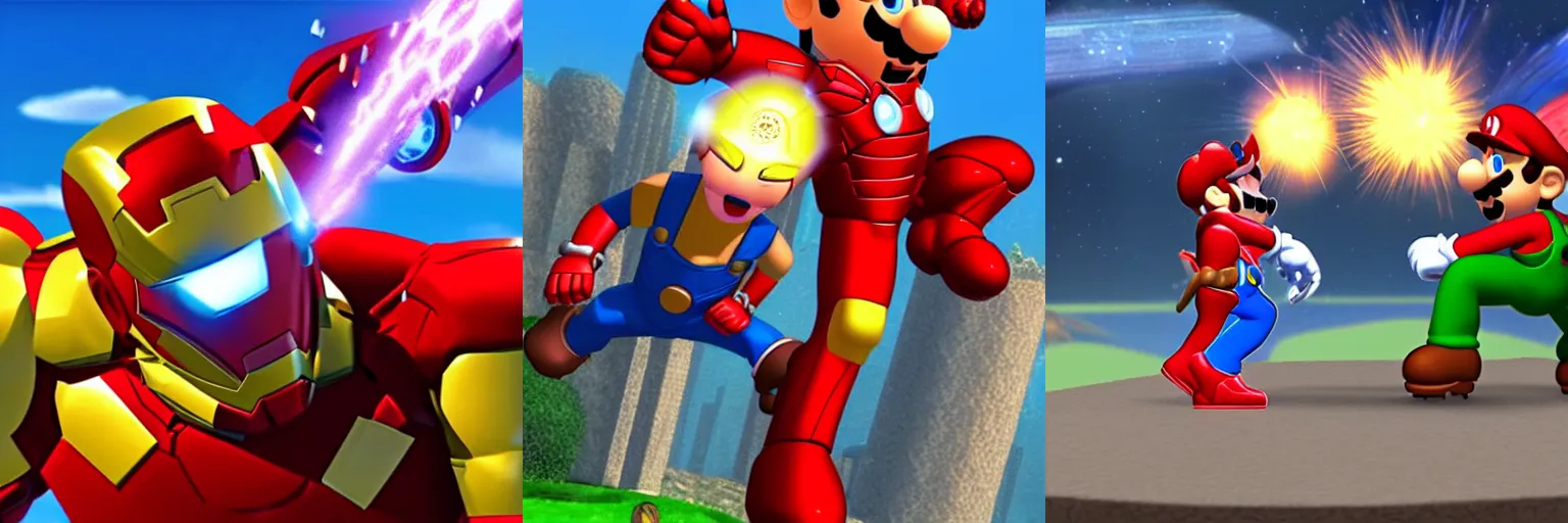 Mario fighting iron-man in Vallhala | Stable Diffusion | OpenArt