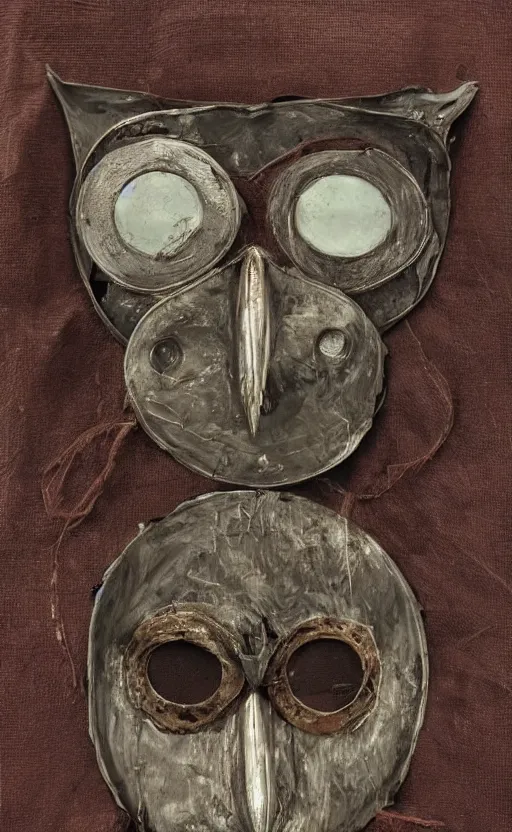 a mangled owl wearing a metal mask | Stable Diffusion | OpenArt