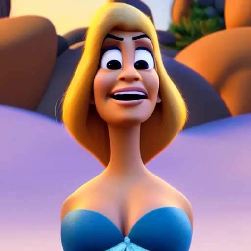 kim kardashian as seen in pixar animated movie 4k | Stable Diffusion