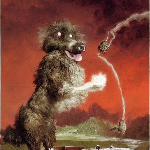 looming fluffy 8 legged gallerie blob collie dog bean | Stable ...