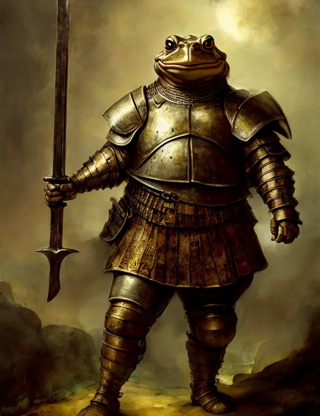 anthropomorphic bipedal toad that is wearing full iron | Stable ...
