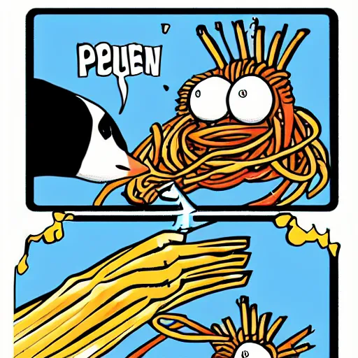 spaghetti monster killing a penguin | Stable Diffusion | OpenArt