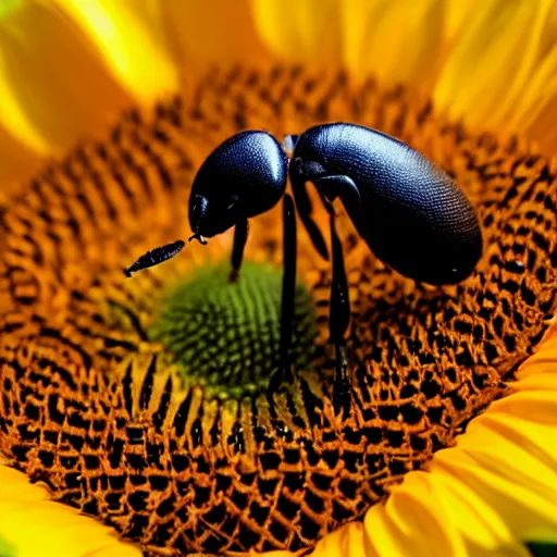 pov, an ant climbing a sunflower | Stable Diffusion | OpenArt