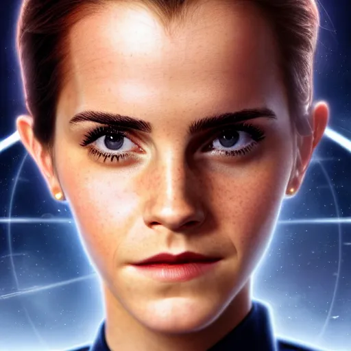 a portrait of emma watson as a star fleet officer from | Stable ...