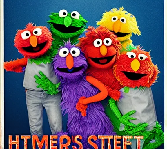 a horror movie poster about sesame street-H 576 | Stable Diffusion ...