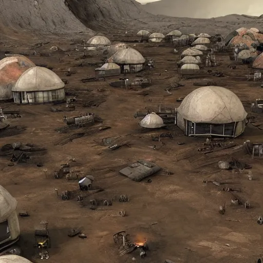 Mining camp full of alien slaves doing hard labour on | Stable ...