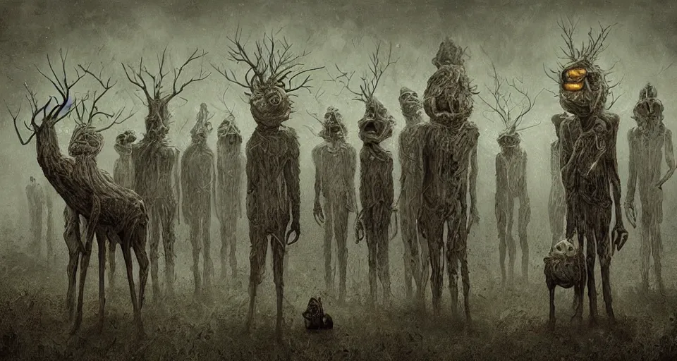 a surreal painting of many bizarre otherworldly | Stable Diffusion | OpenArt