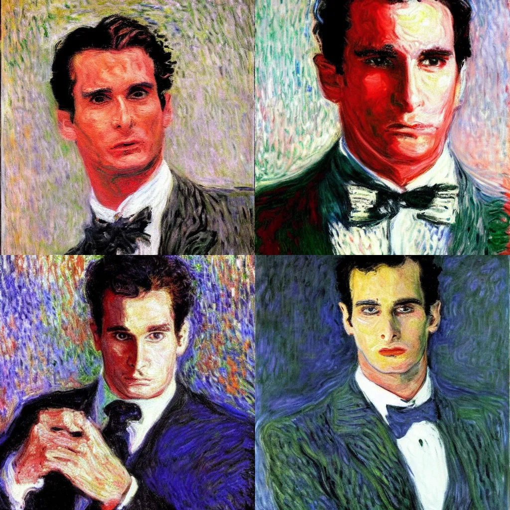 a portrait of patrick bateman by Claude monet | Stable Diffusion | OpenArt