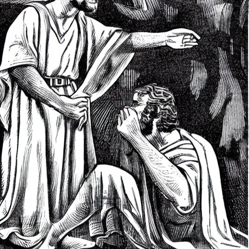 2d classic Bible, high detail, 1950s illustration style | Stable ...