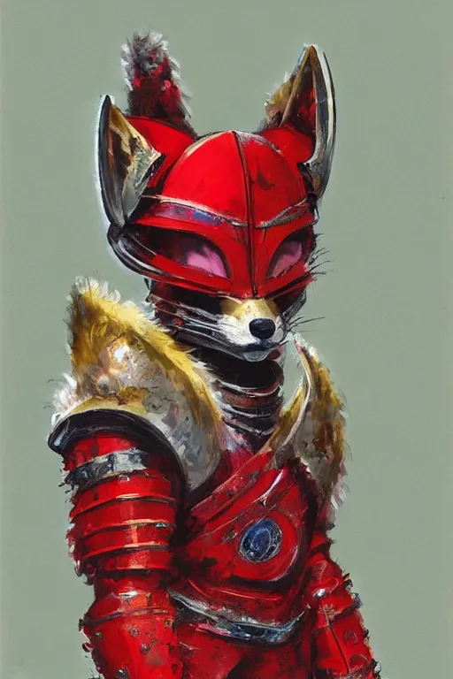 a cosmic furry fox knight in crimson armor in the | Stable Diffusion ...