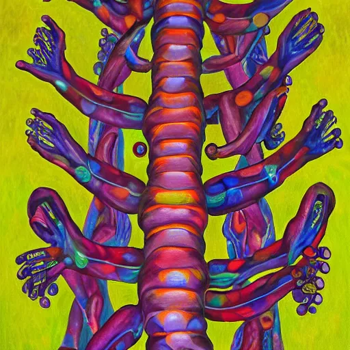 an anthromorphic alien cult, 8 arms, by amanda clark | Stable Diffusion ...
