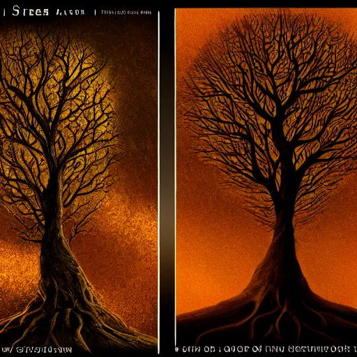 The Two Trees of Valinor, Laurelin and Telperion, one | Stable Diffusion