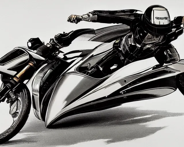 concept art for a flying motorcycle by syd mead | Stable Diffusion ...