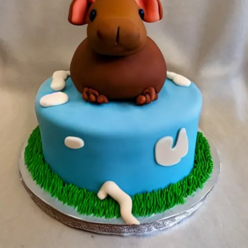 a capybara themed cake | Stable Diffusion