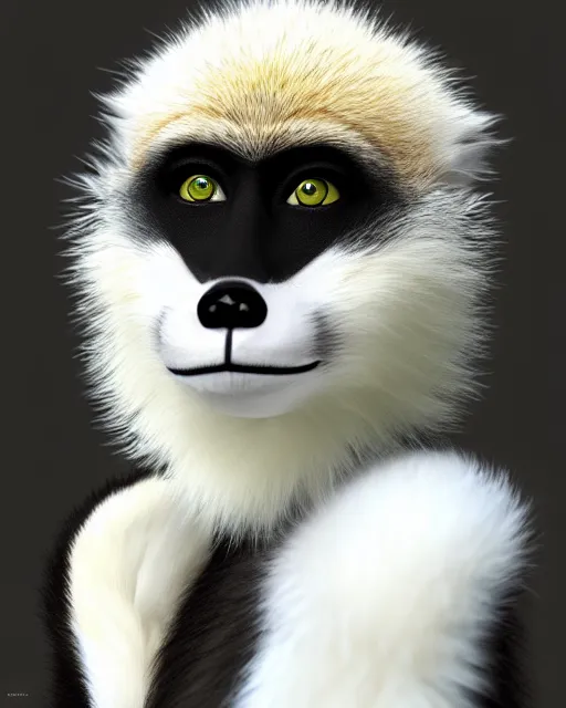 fox as a monkey, fluffy white fur, black ears, | Stable Diffusion | OpenArt