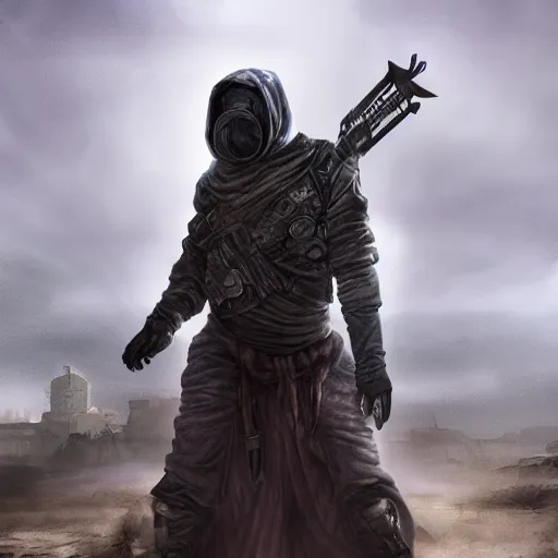 cloaked psionic, post-apocalyptic, mad max style, | Stable Diffusion