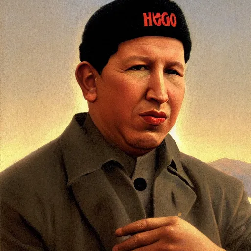 Painting of Hugo Chavez as Solid Snake. Art by william | Stable ...