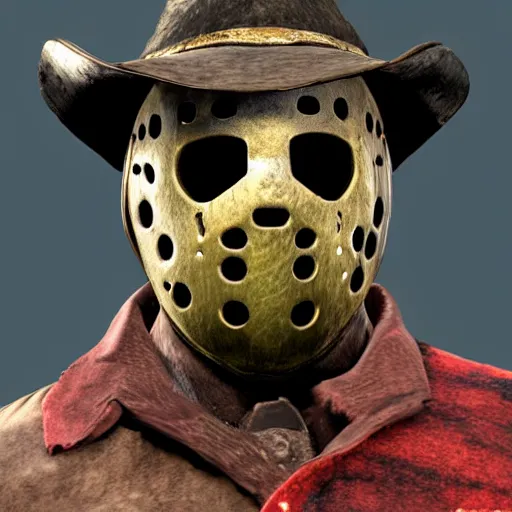 Jason Voorhees in red dead redemption 2 4K detail | Stable Diffusion ...