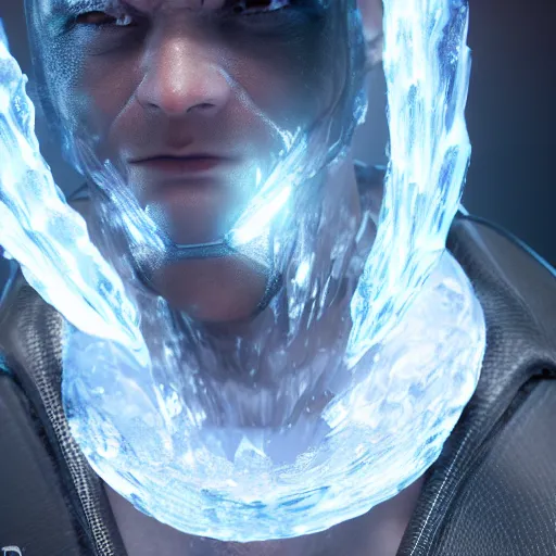 photo of a superhero that can turn himself into ice, | Stable Diffusion ...