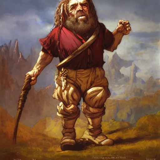 A dwarf counselor, by Eugene Delacroix, Peter Elson, | Stable Diffusion ...