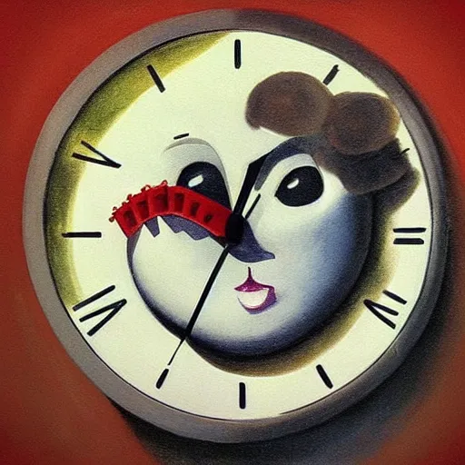 “morbidly obese clown with clocks as eyes. Intricate | Stable Diffusion