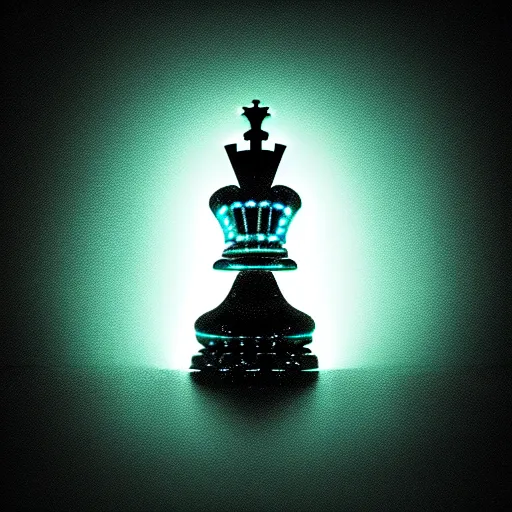 tron, underwater tintype photo of a queen chess piece | Stable ...
