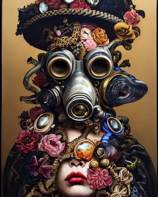 a maximalist portrait a with large lips and with large | Stable Diffusion | OpenArt