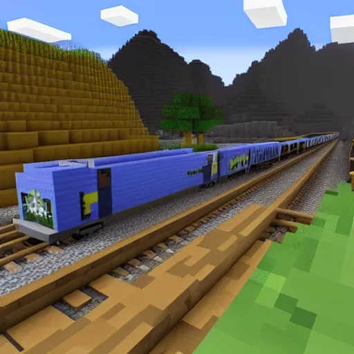 minecraft train | Stable Diffusion
