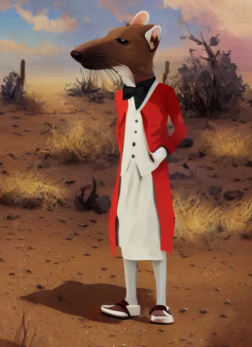 Character portrait of a happy furry anthro stoat | Stable Diffusion ...